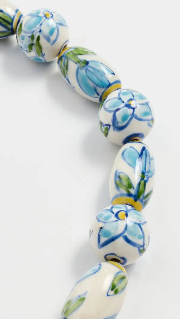 LOGAN TAY Floral Beaded Necklace