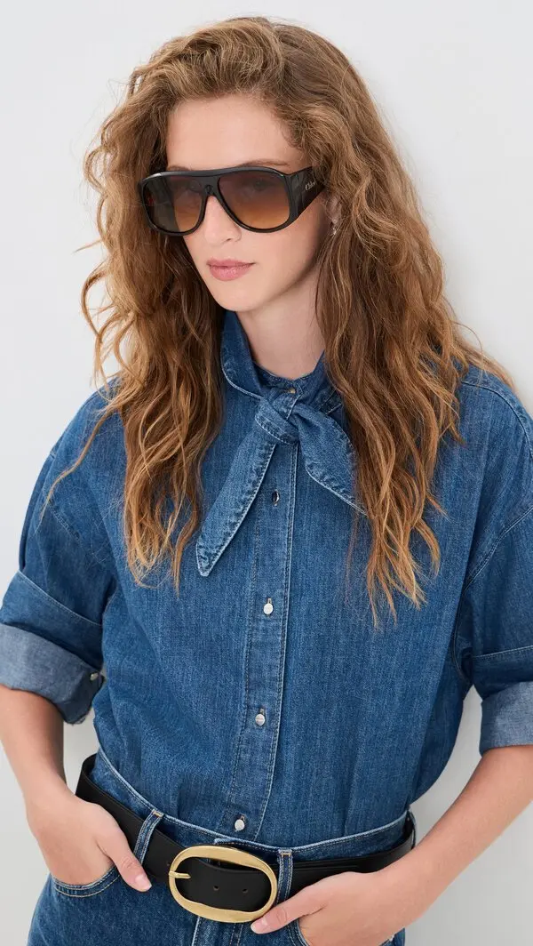 Chloé Ch0347s Aviator Sunglasses
