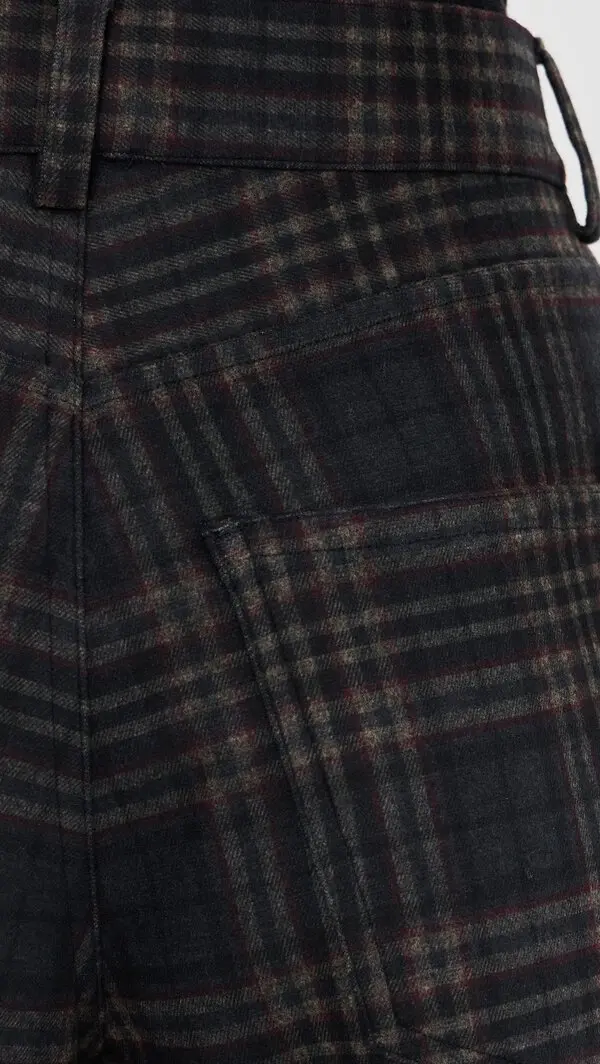 DARKPARK Tartan Barrel Leg Pants