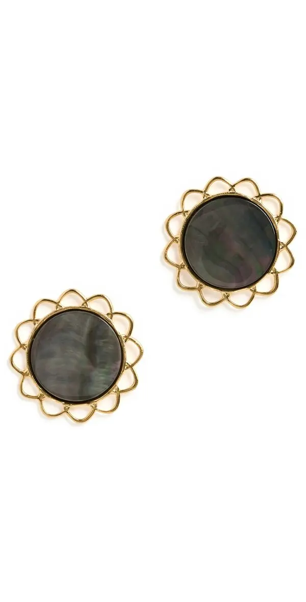 Brinker & Eliza Fauna Earrings - Blacklip Shell