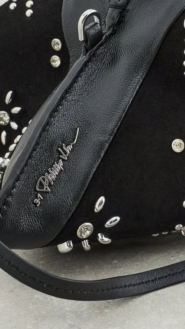 3.1 Phillip Lim Studded Faux Suede Mini Luna Crossbody Bag