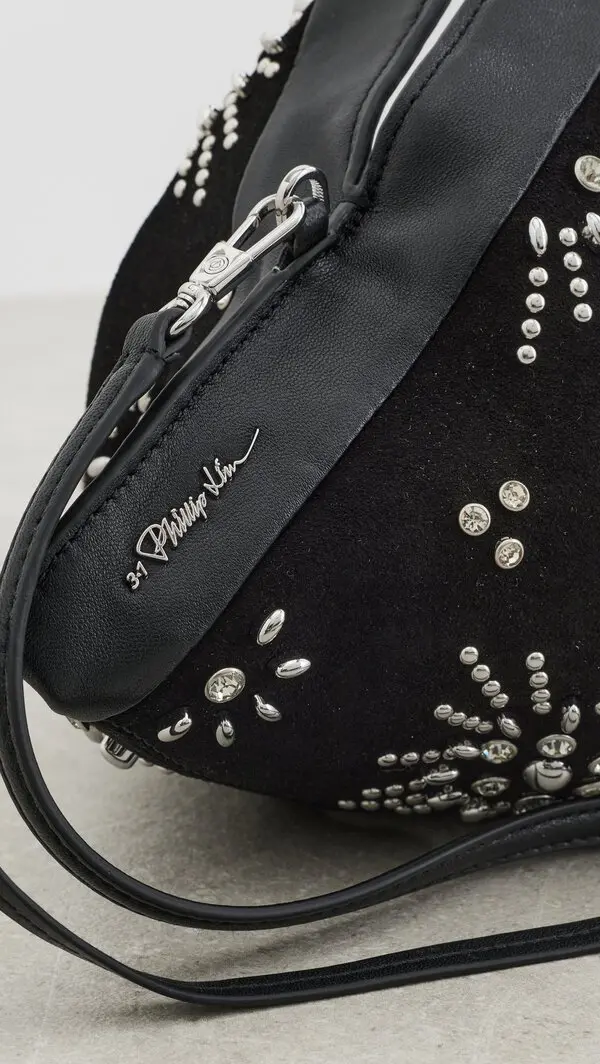 3.1 Phillip Lim Studded Faux Suede Mini Luna Crossbody Bag