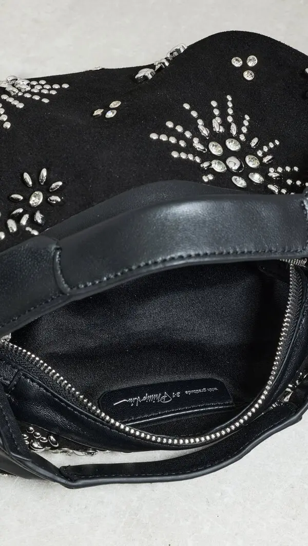 3.1 Phillip Lim Studded Faux Suede Mini Luna Crossbody Bag
