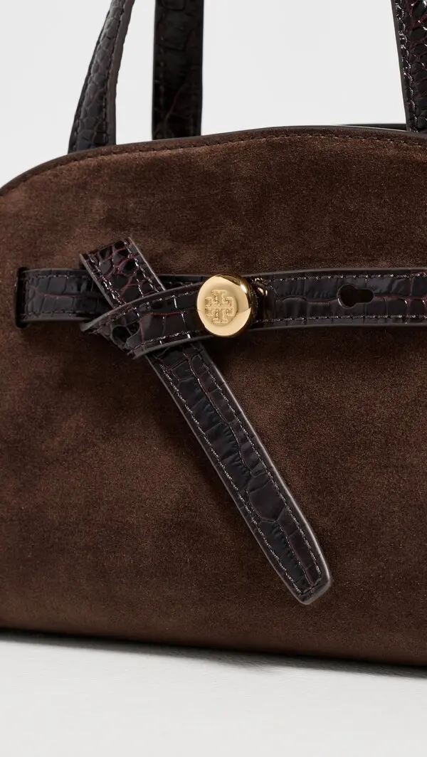 Tory Burch Romy Suede Small Bauletto Bag