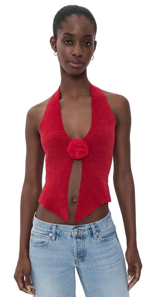 With Jéan Rose Knit Top