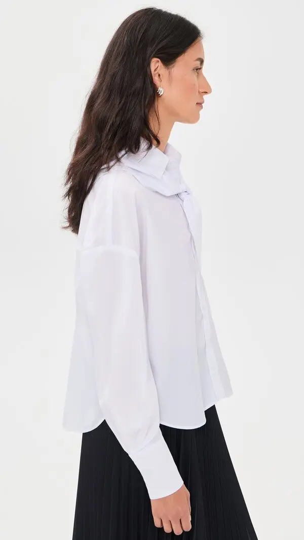 ANOTHER GIRL Boxy Shirt With Neck Scarf