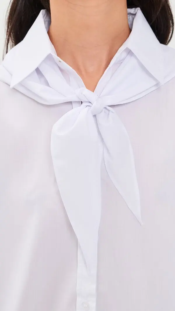 ANOTHER GIRL Boxy Shirt With Neck Scarf