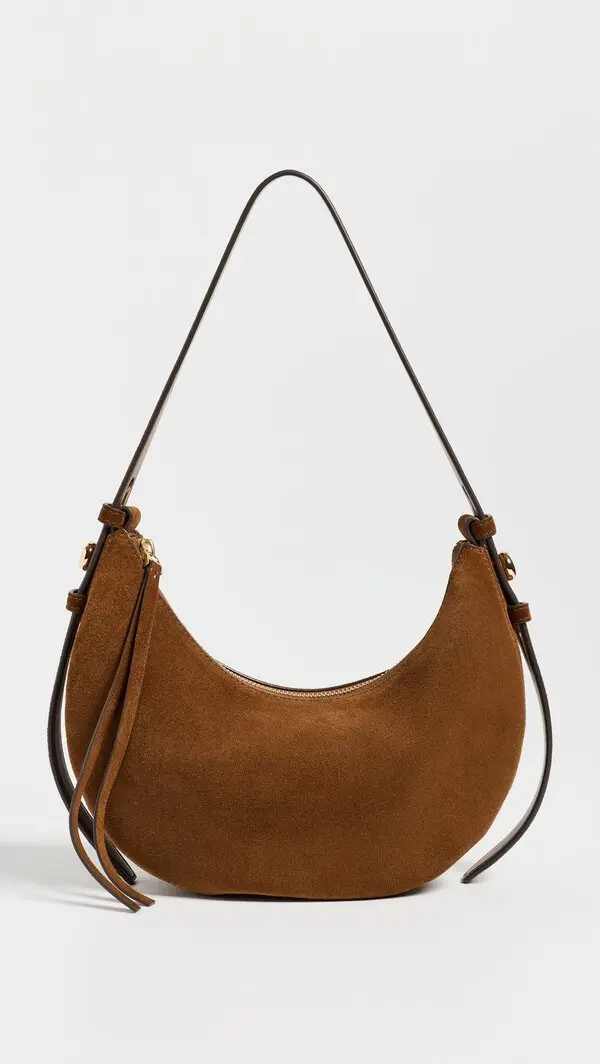Tory Burch Romy Suede Half Moon Bag