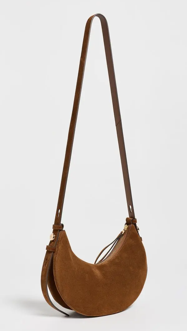 Tory Burch Romy Suede Half Moon Bag
