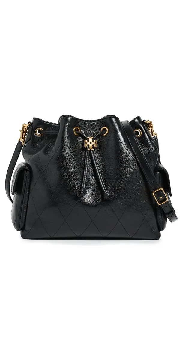 Tory Burch Charlie Quilted Drawstring Shoulder Bag