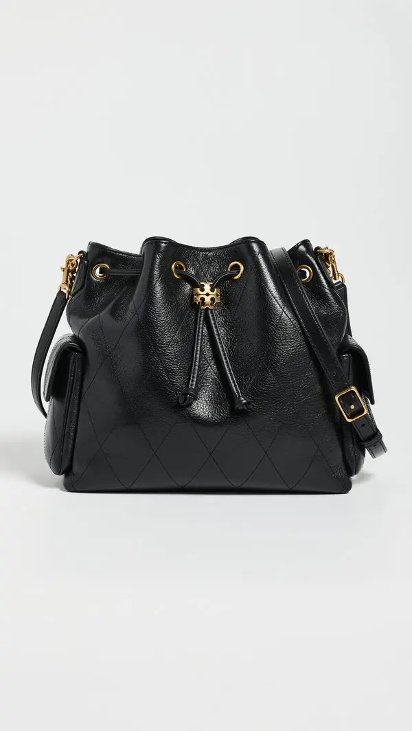 Tory Burch Charlie Quilted Drawstring Shoulder Bag