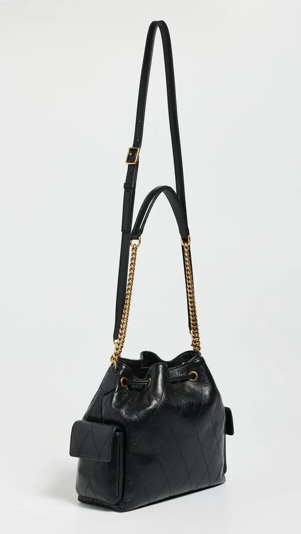 Tory Burch Charlie Quilted Drawstring Shoulder Bag