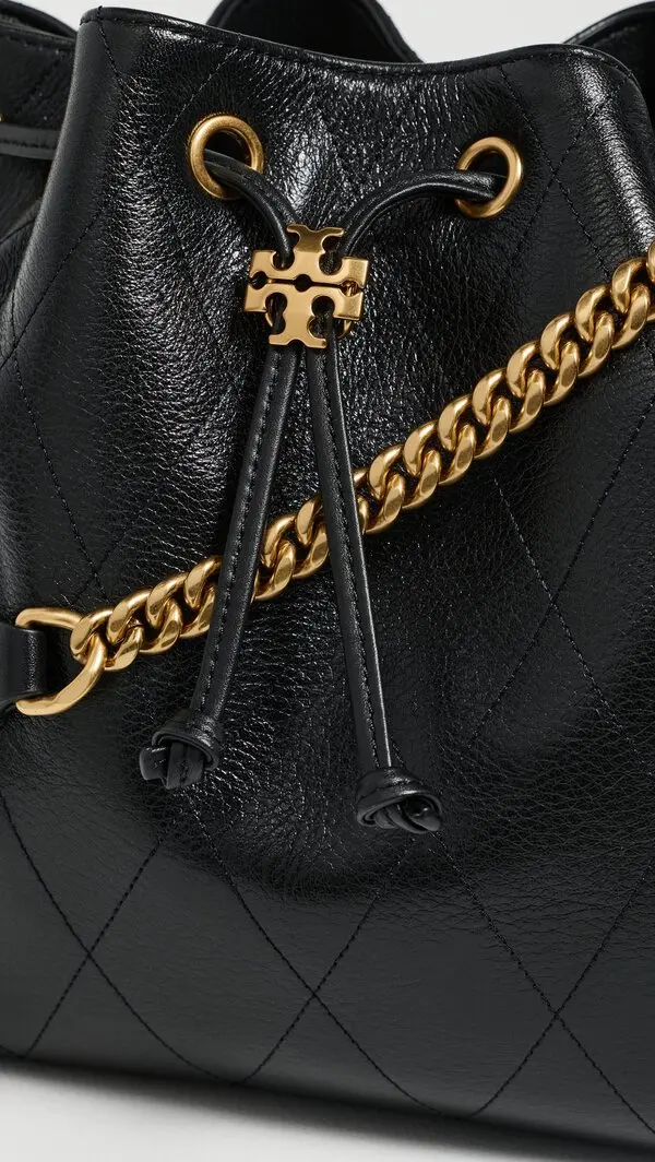 Tory Burch Charlie Quilted Drawstring Shoulder Bag