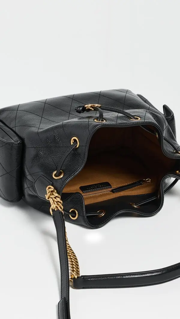 Tory Burch Charlie Quilted Drawstring Shoulder Bag