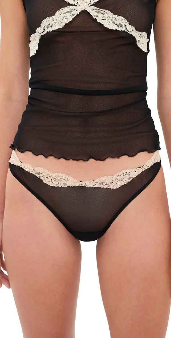 Only Hearts Tulle Lace Thong