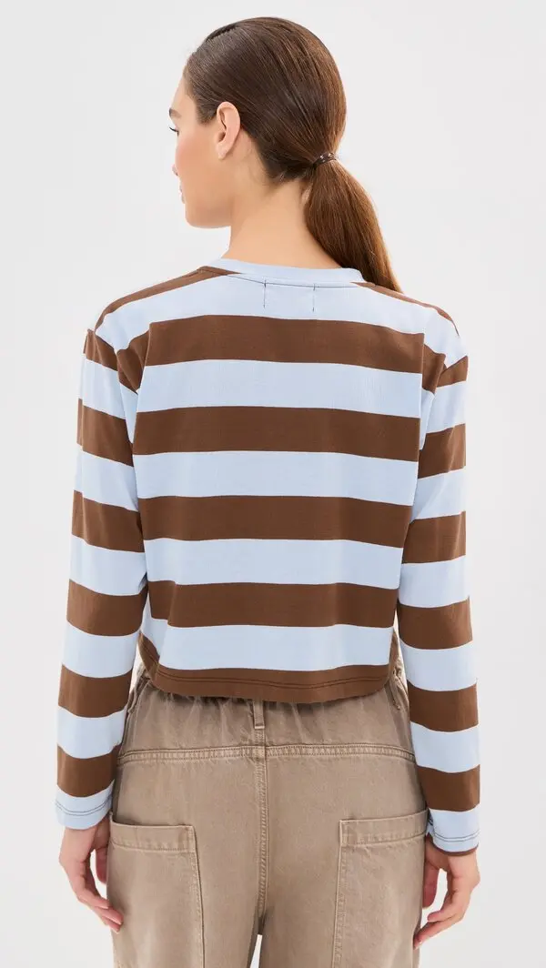 STATE & LAKE Cricket Tee - Coco/blue