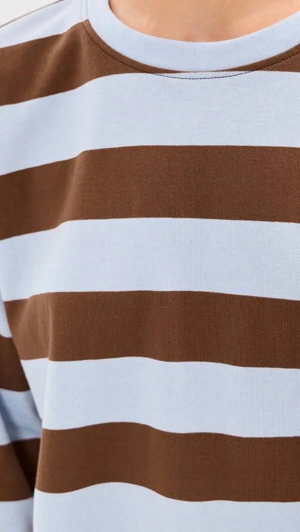 STATE & LAKE Cricket Tee - Coco/blue