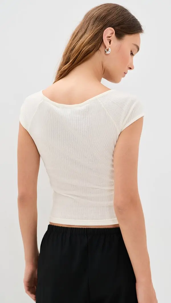 Good American The Variegated Rib Top