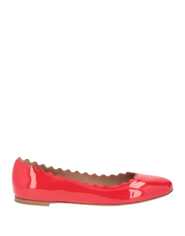 Chloé Ballet Flats Antique Rose Size Leather - Red