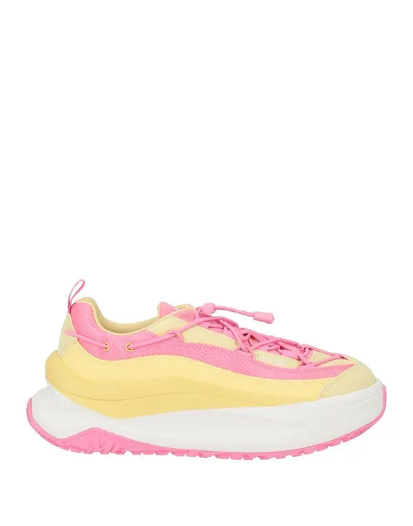 Moon Boot Pastel Leather And Textile Fiber Sneakers - Yellow