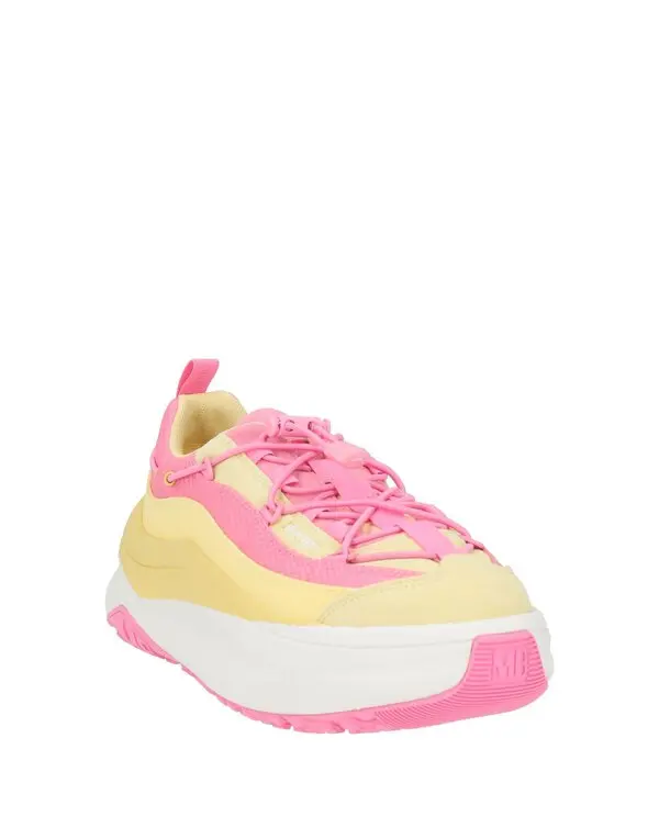 Moon Boot Pastel Leather And Textile Fiber Sneakers - Yellow