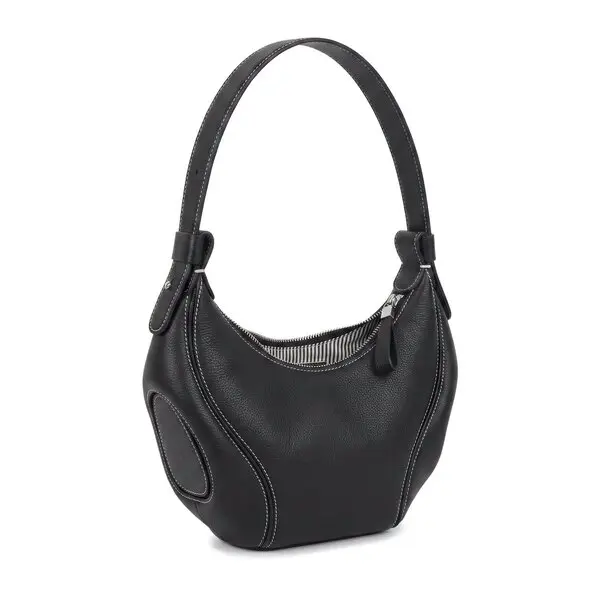 MODENAIRE Curved Shoulder Bag With Sculpted Silhouette And Zip Closure