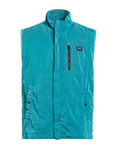 Paul & Shark Vest Turquoise Size Nylon
