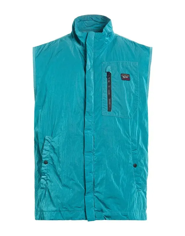 Paul & Shark Vest Turquoise Size Nylon