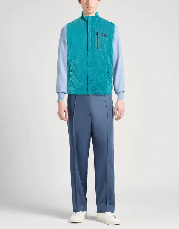 Paul & Shark Vest Turquoise Size Nylon