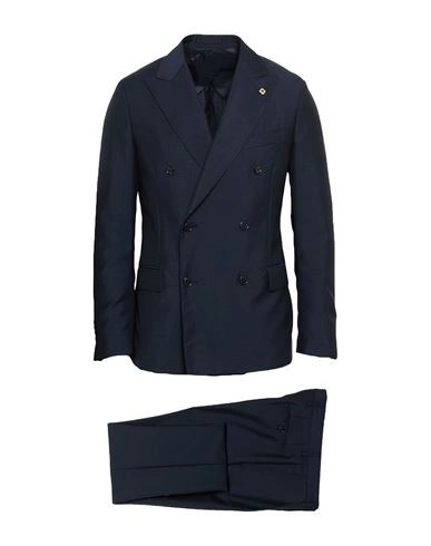 LARDINI Suit Midnight Size Wool, Mohair Wool