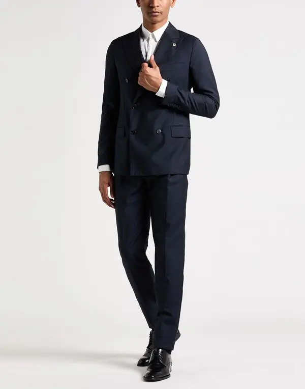 LARDINI Suit Midnight Size Wool, Mohair Wool