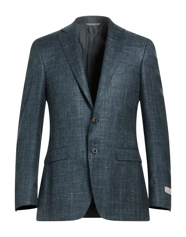 Canali Blazer Deep Teal Size Cashmere, Silk, Linen