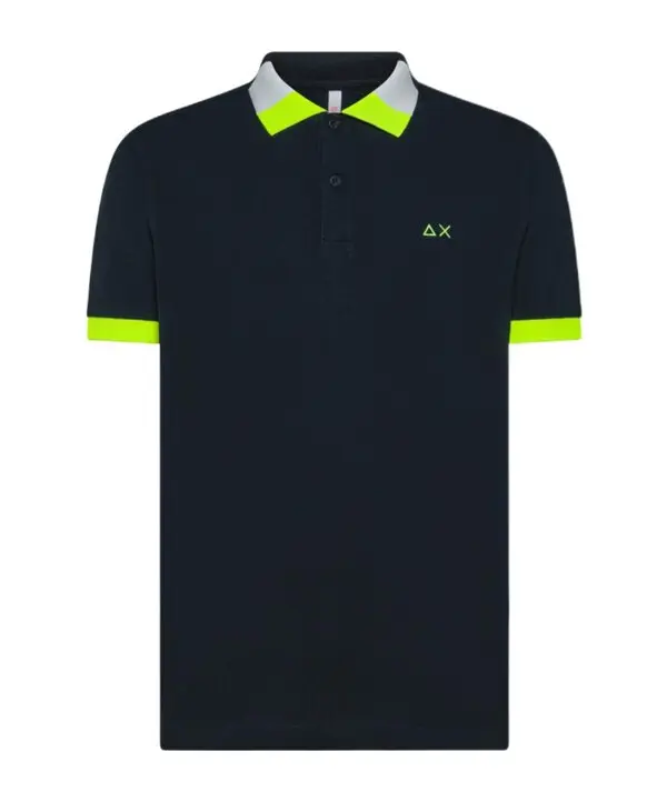 SUN 68 Contrast Trim Polo Shirt
