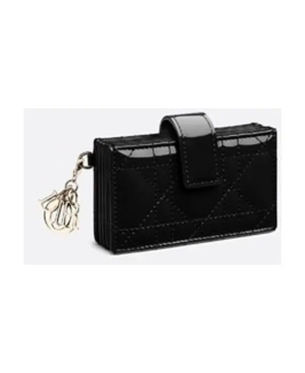 Dior Lady Jasmine Card Holder - Black