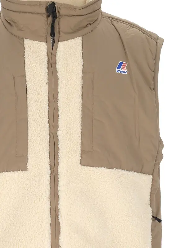 K-WAY Logo Printed Paneled Gilet