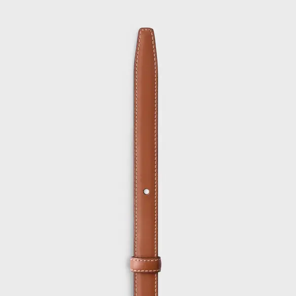Celine Reversible Strap 18mm In Taurillon And Natural Calfskin