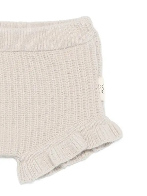 DOUUOD Ruffle-trim Knitted Bloomers
