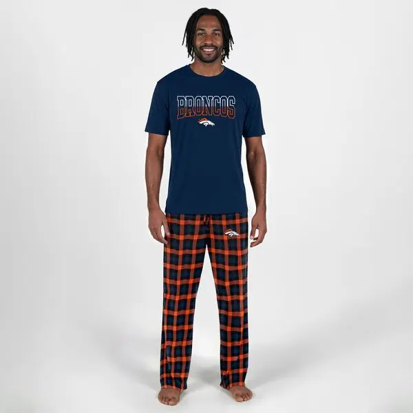 CONCEPTS SPORT Denver Broncos Highland Sleep Set - Navy