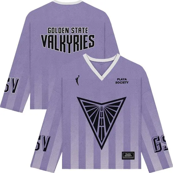 PLAYA SOCIETY Golden State Valkyries Hockey Fashion Jersey - Violet