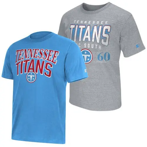 STARTER Gray Tennessee Titans Two-pack Logo T-shirt Set