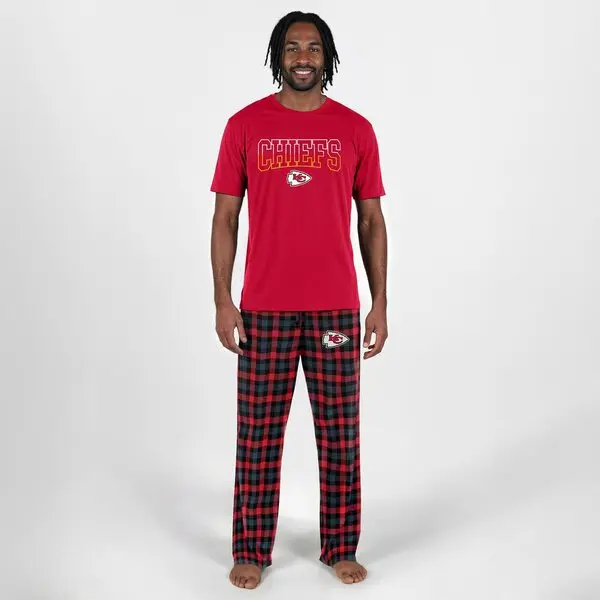 CONCEPTS SPORT Kansas City Chiefs Highland Sleep Set - Red