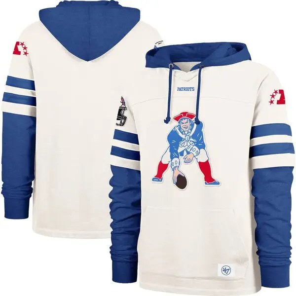 '47 New England Patriots Split Zone Cornerback Duo Lacer Hoodie - Cream