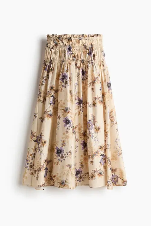 H&M Smocked-waist Skirt