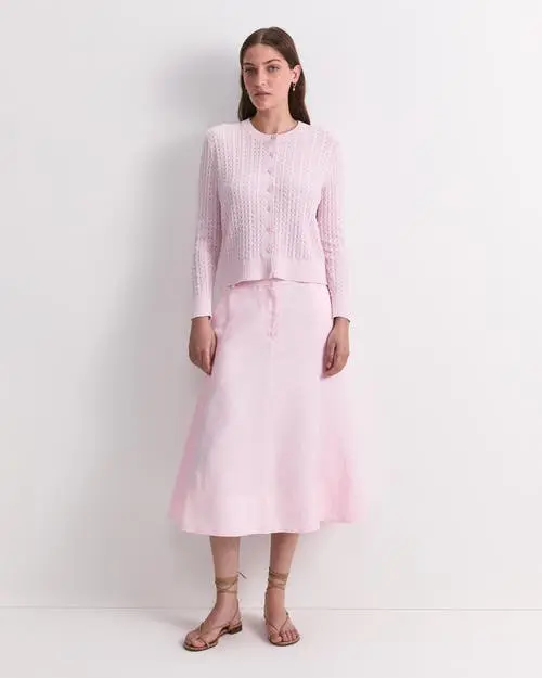 SPORTSCRAFT Elka Pointelle Knit Cardigan