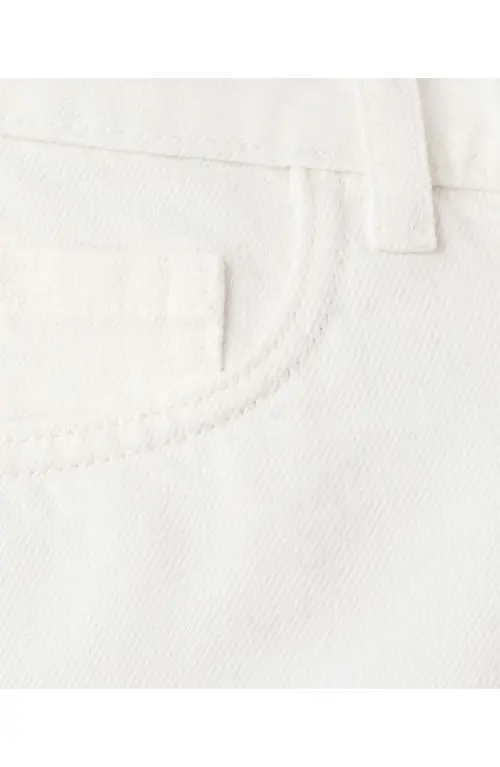 Mango Low Waist Mini Jeans Shorts - White