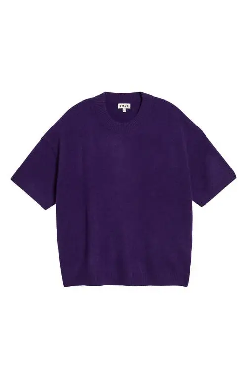 Staud Sorrento Stripe Cashmere Sweater - Amethyst