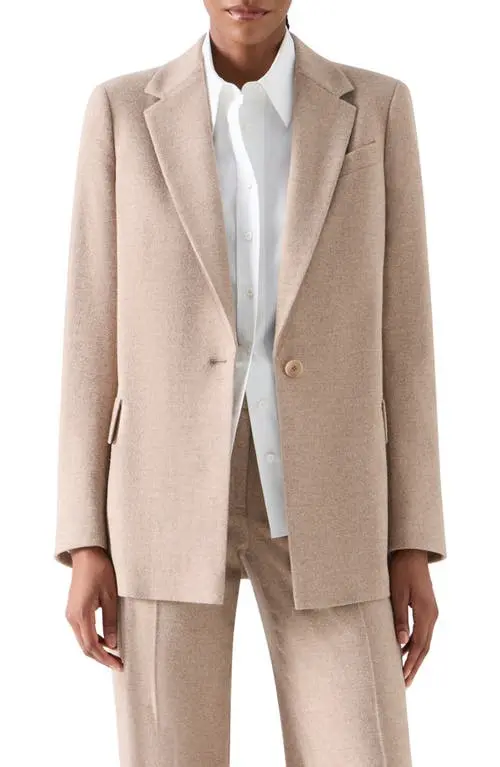 Akris Wool Flannel Boyfriend Blazer