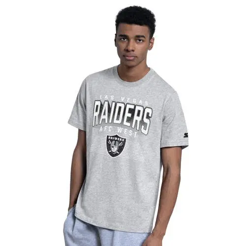 STARTER Gray Las Vegas Raiders Two-pack Logo T-shirt Set