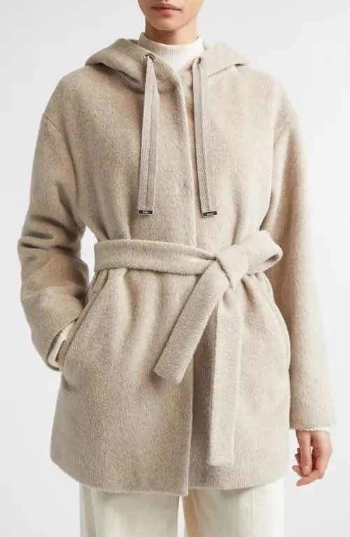 Herno Alpaca Blend Beaver Effect Coat - 1985 Chantilly