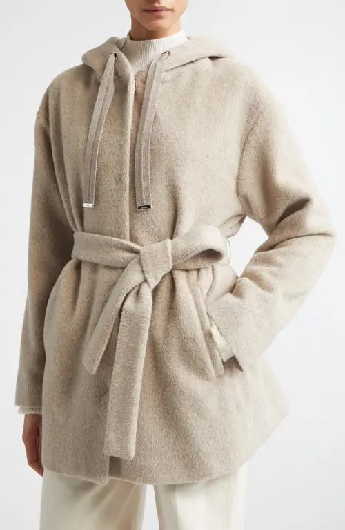 Herno Alpaca Blend Beaver Effect Coat
